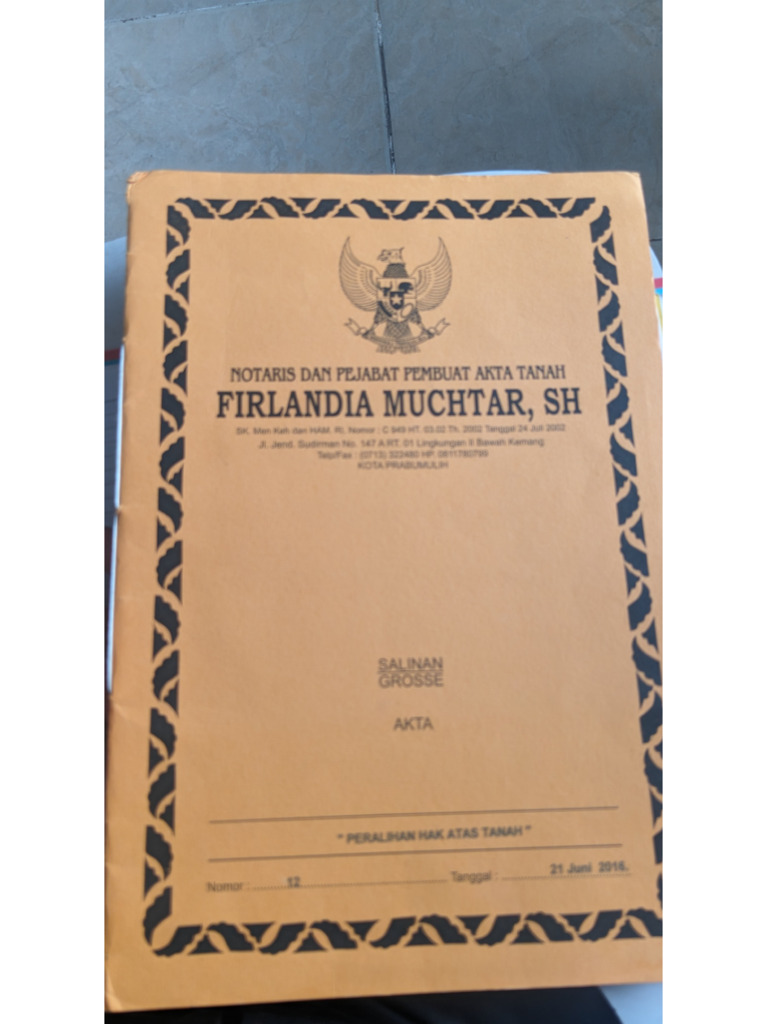 Akte Pengoperan Notaris | PDF