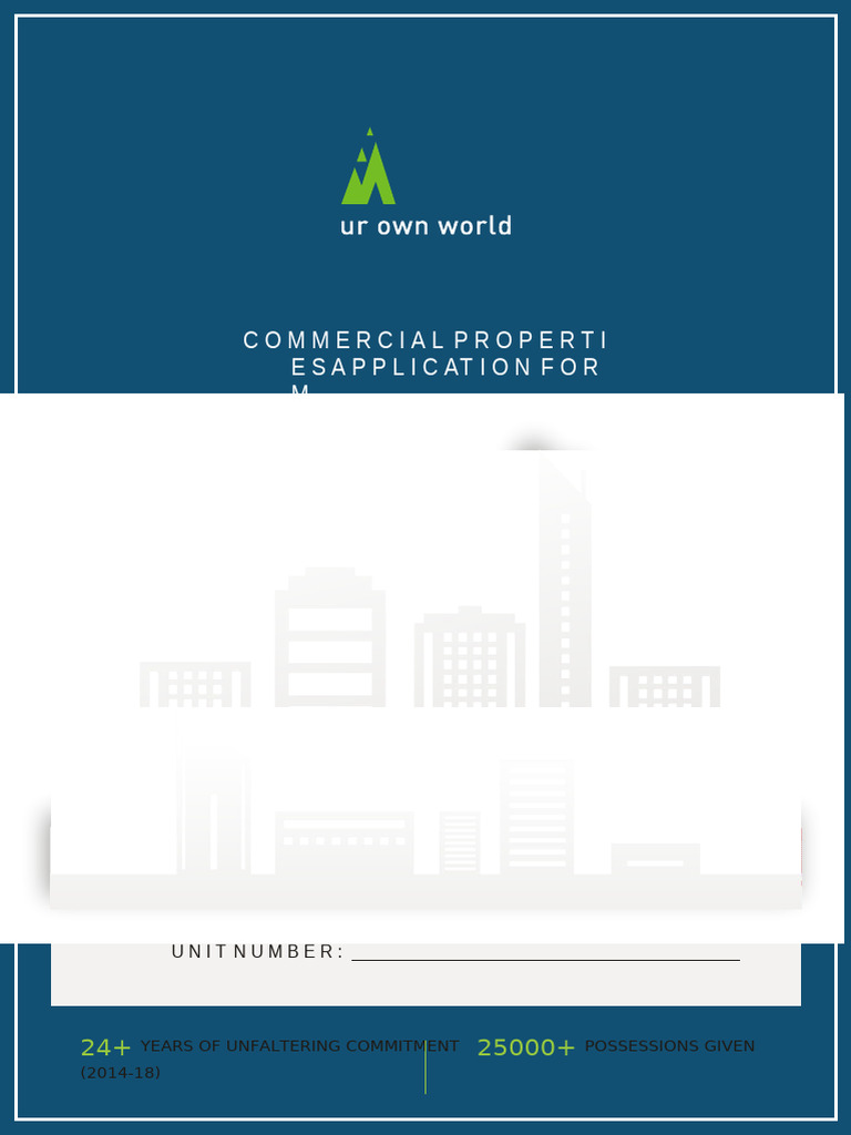 Commercial Application Form - Signed | PDF