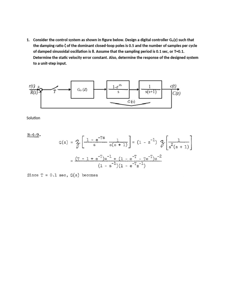 Dcs Tutorial of Design CH 4.docx With Solution | PDF
