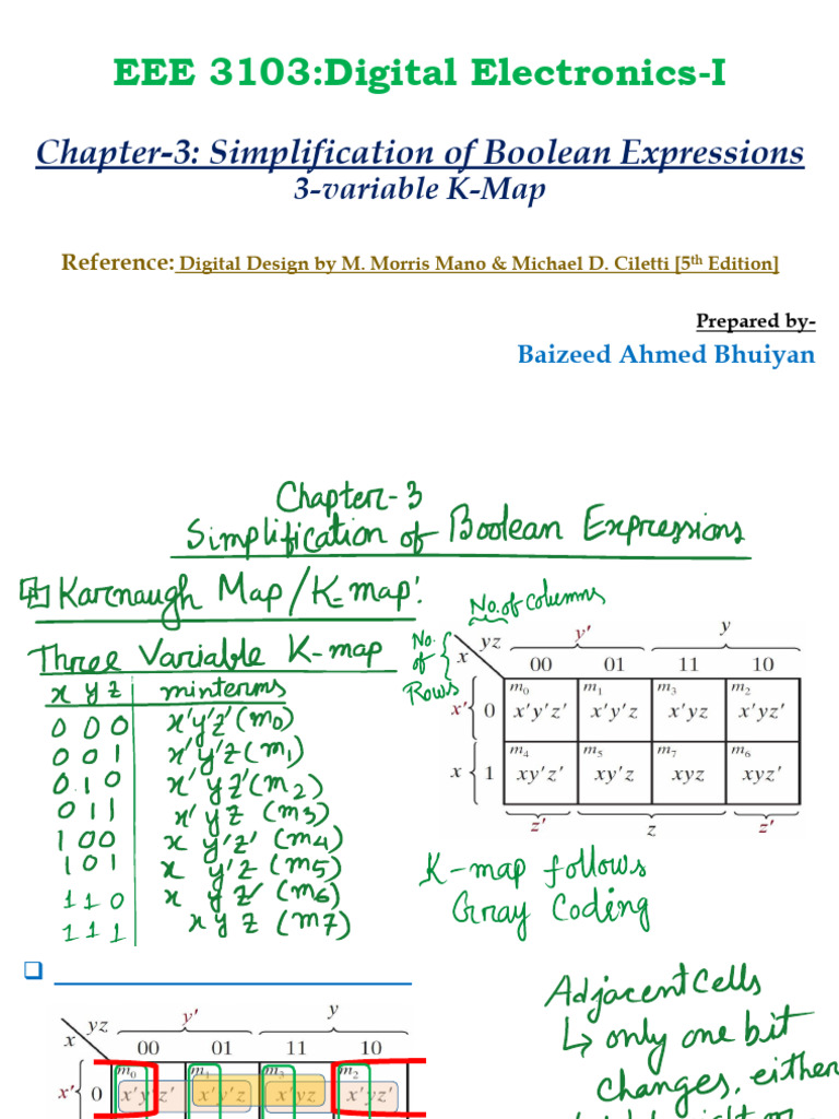 EEE 3103 - Three-Variable K-Map | PDF