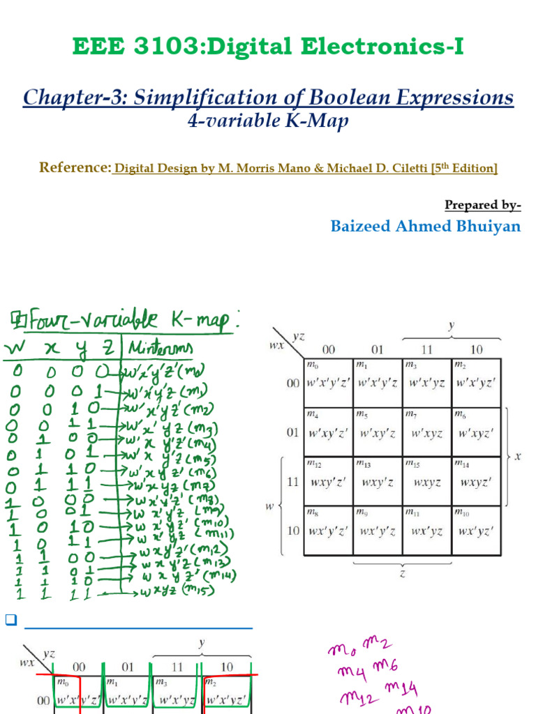 EEE 3103 - Four-Variable K-Map | PDF