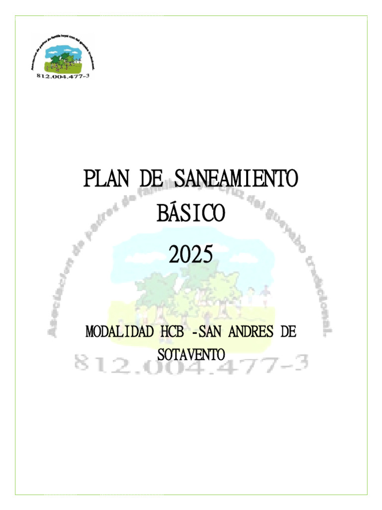 Plan de Saneamiento Básico HCB | PDF | Residuos | Pesticida