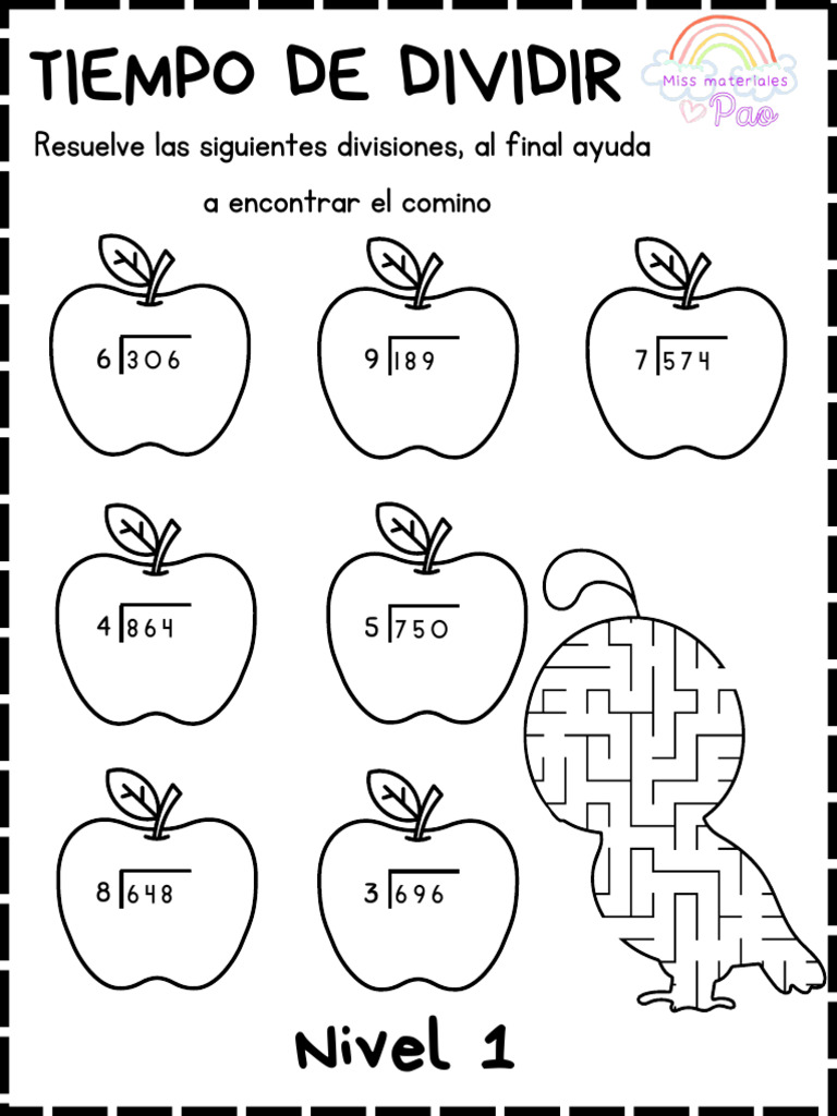 Divisiones Miss materiales Pao | PDF