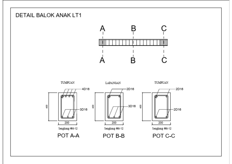 Balok Anak LT 1 | PDF