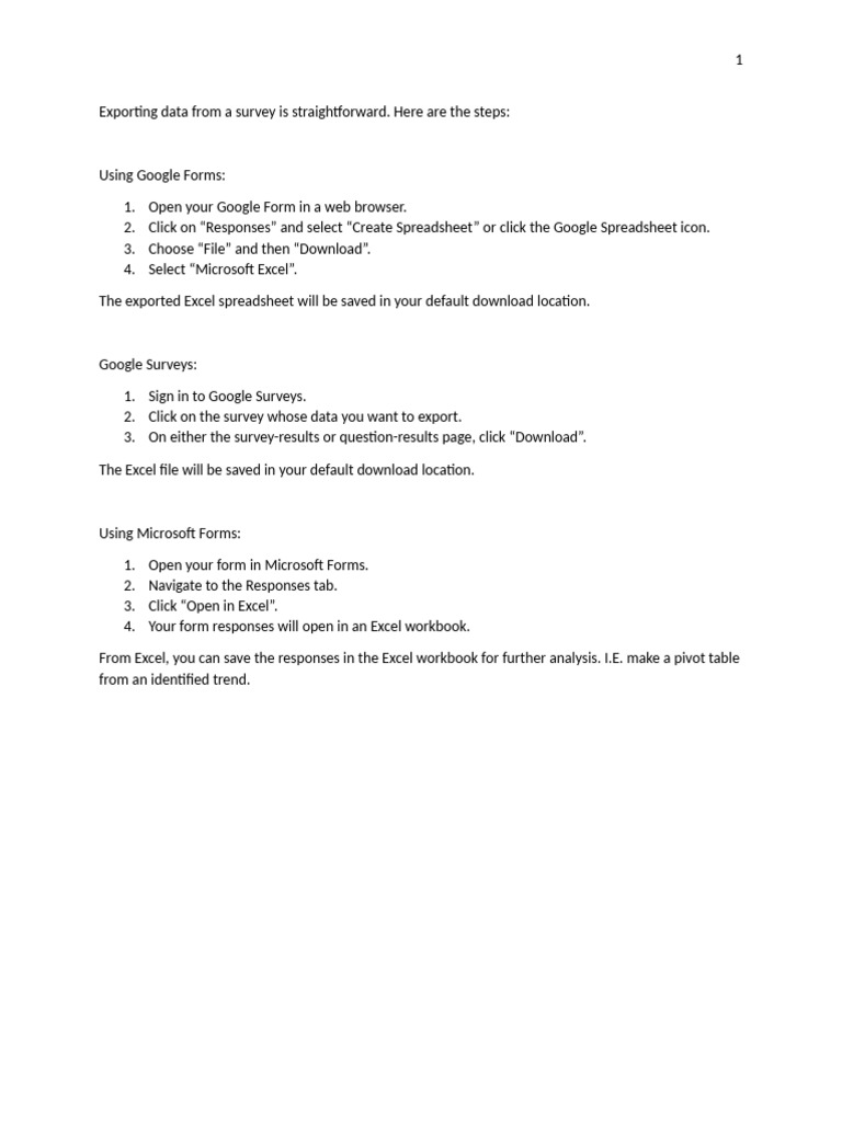 Extracting data from surveys | PDF