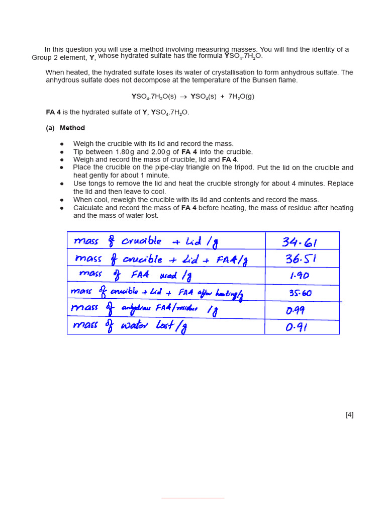 Gravimetric Analysis Exp1 Solved | PDF | Mole (Unit) | Applied And Interdisciplinary Physics