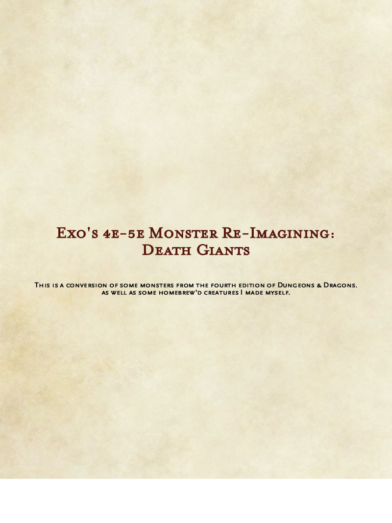 4e-5e Monster Re-Imagining_ Death Giants (Un-Tested) - The Homebrewery ...