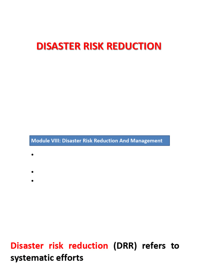 Disaster Risk Reduction And Management Pdf Emergency Management