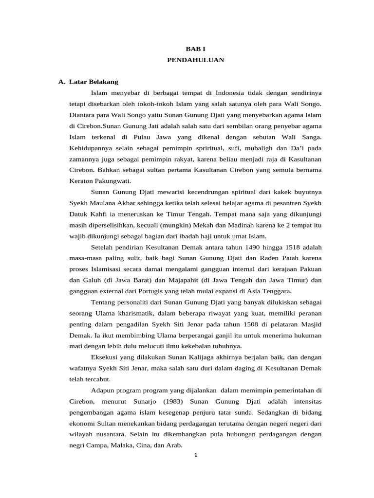Biografi Sunan Gunung Jati | PDF