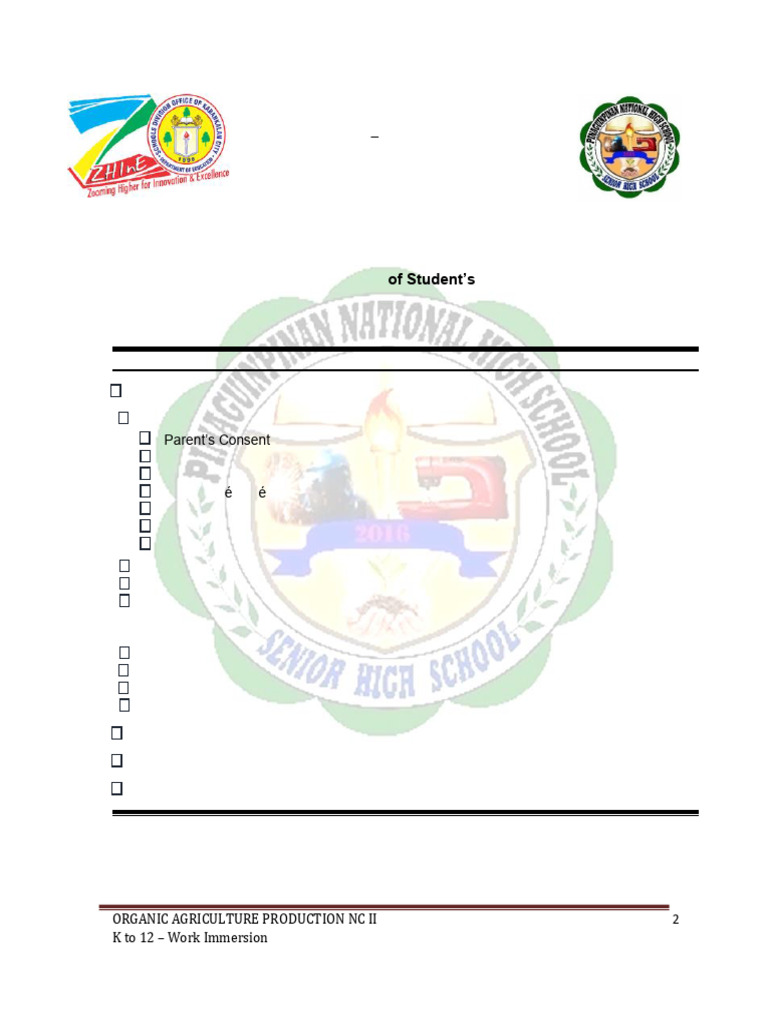 Work Immersion 7 Module 1 OAP | PDF | Learning | Behavior Modification