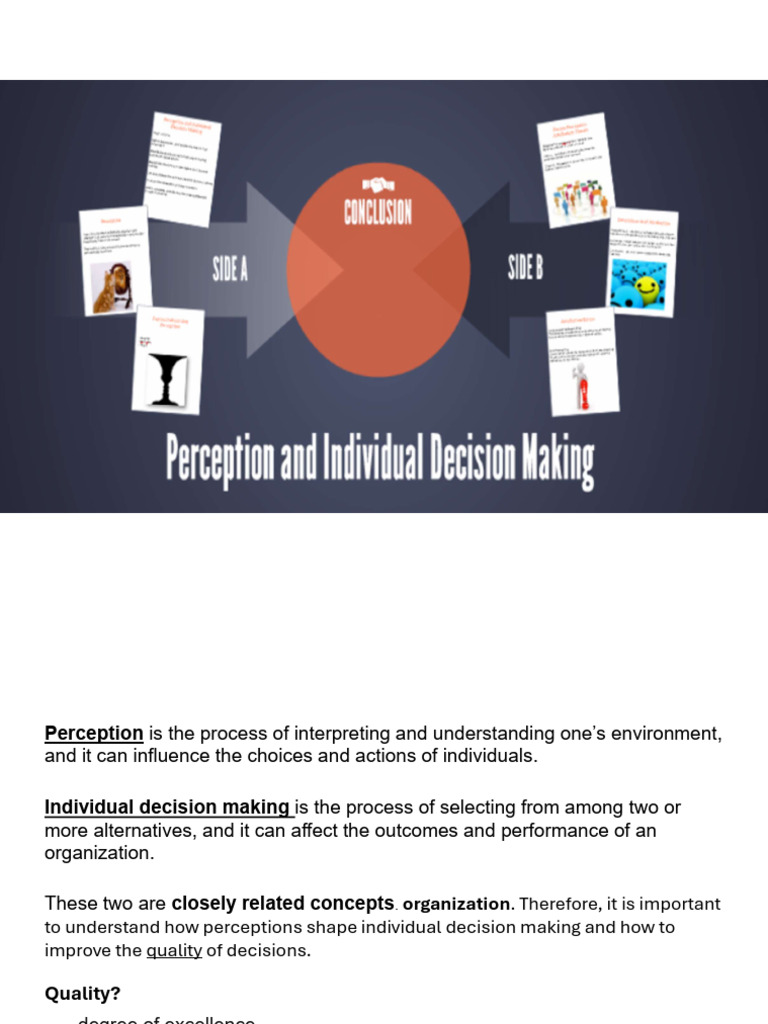 Perception and Individual Decision Making... | PDF | Perception ...