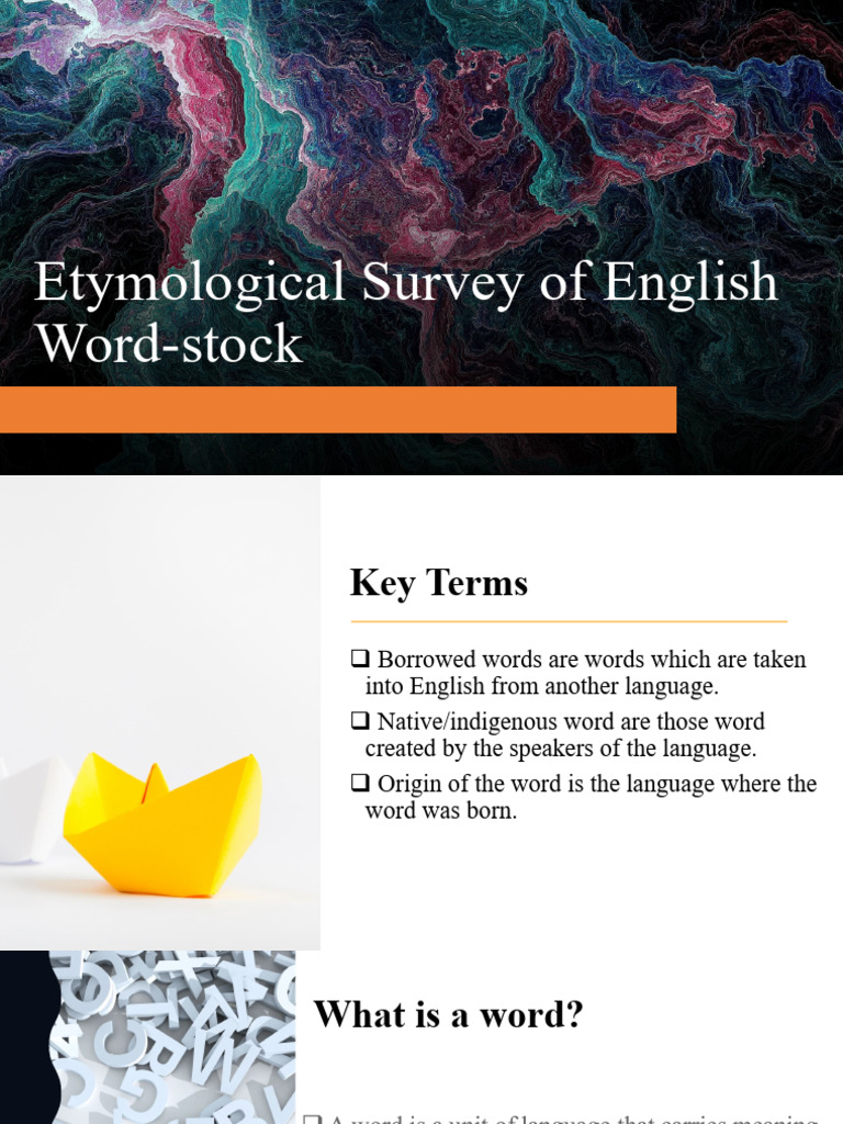 Etymology of The English Word Stock | PDF | English Language | Word