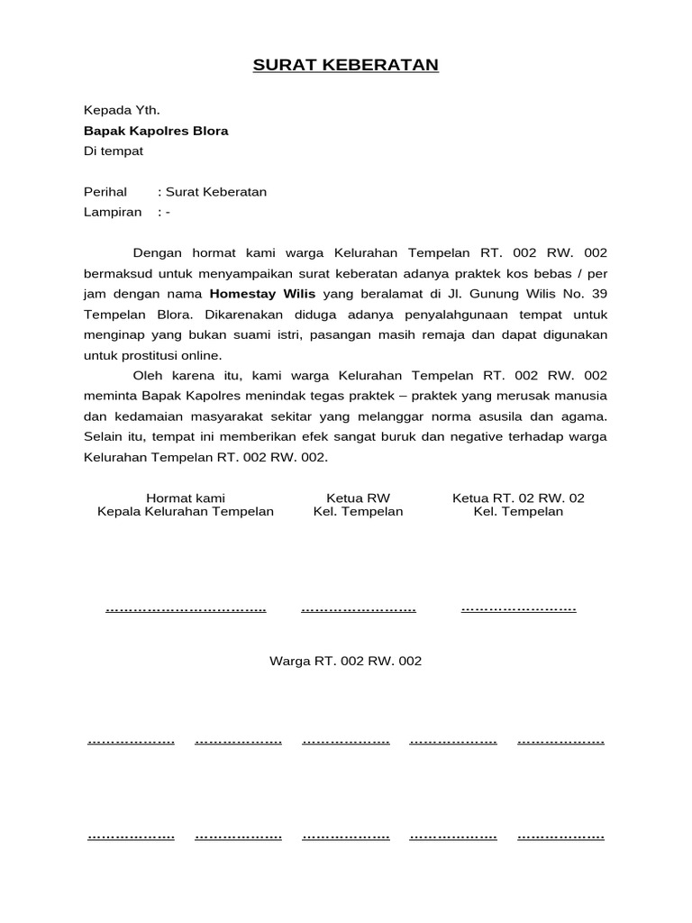 Surat Keberatan | PDF