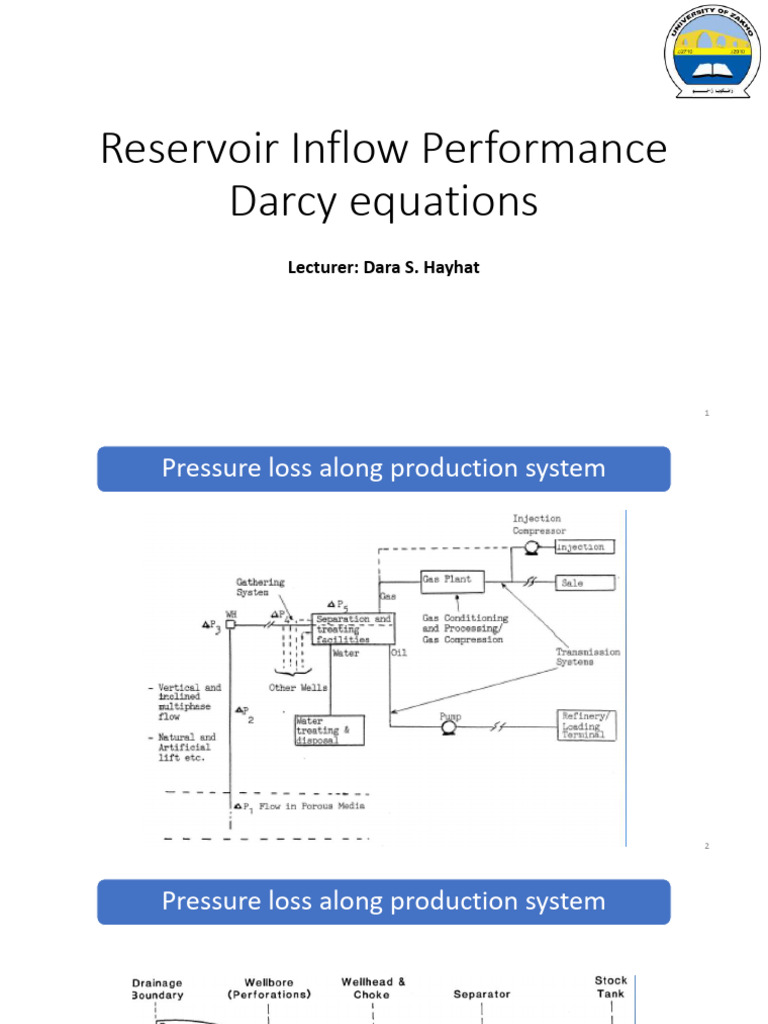 L1 - Reservoir Inflow Performance Darcy | PDF | Petroleum Reservoir ...