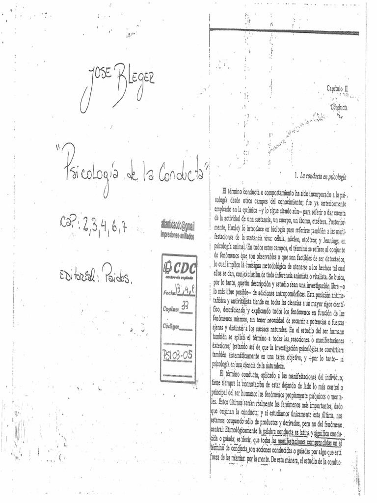 Psi 3-05 Bleger | PDF