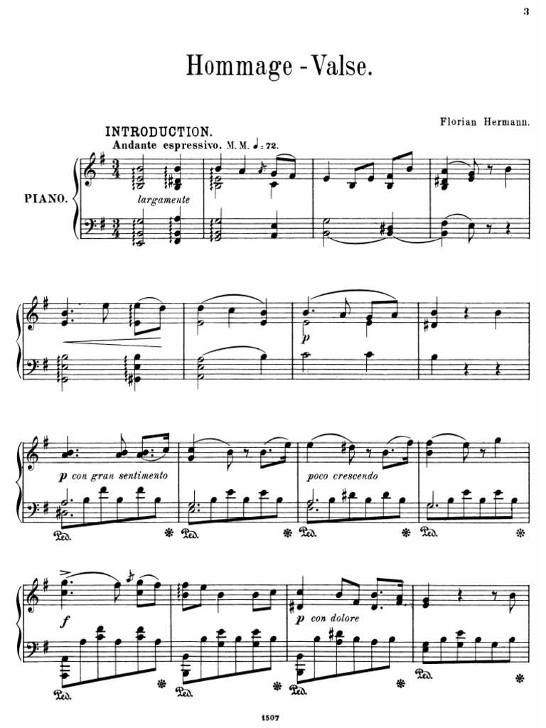 Florian Hermann - Hommage-Valse Op. 21 | PDF