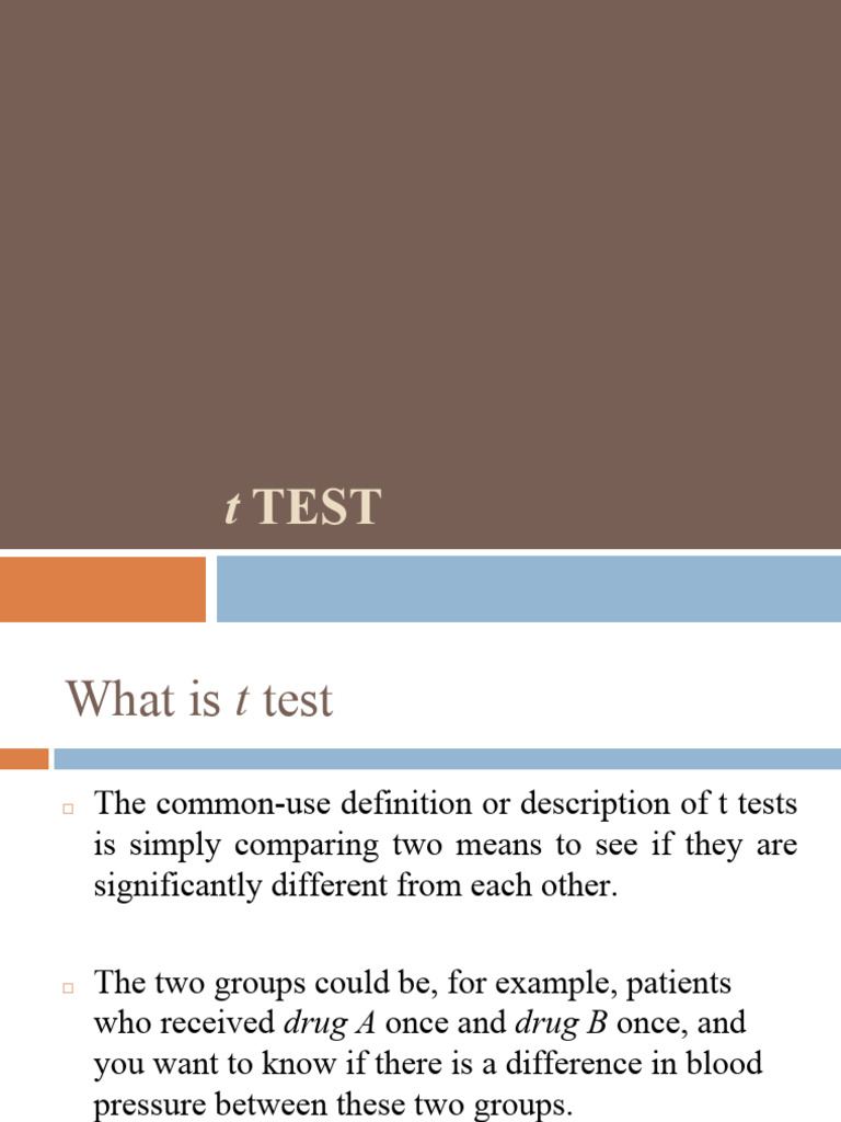 Understanding T-Tests and Their Applications | PDF | Student's T Test ...