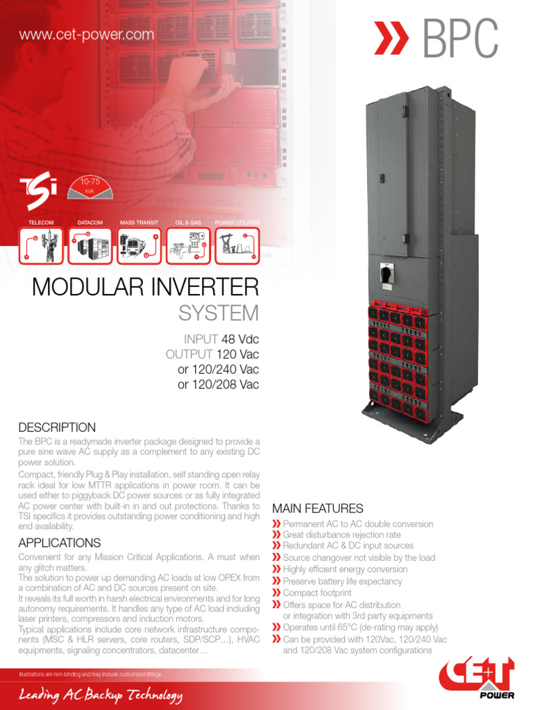 CET Power - BPC datasheet v2.0 | PDF | Alternating Current | Power Inverter