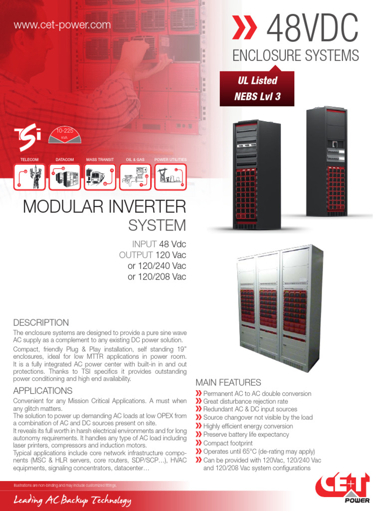 CET - Systems - Datasheet - Enclosure Systems - 48Vdc_120Vac - EN - v1 ...