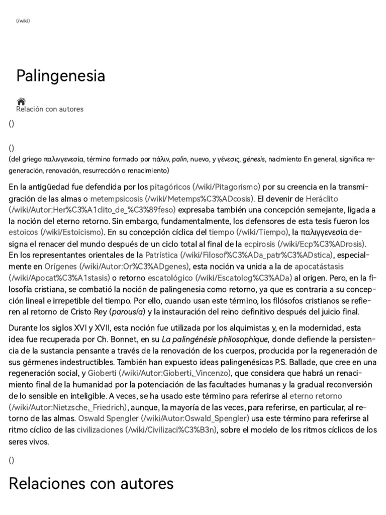 Palingenesia - Encyclopaedia Herder | PDF | Creencia religiosa y doctrina