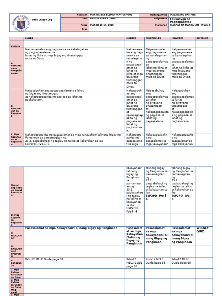 Q4-Week4-Dll-Esp 2 | PDF