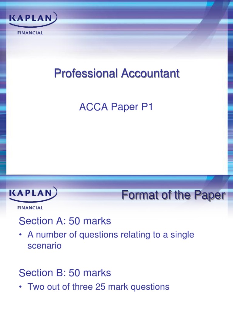 Acca p1 Slides 2011 | PDF | Internal Audit | Corporate Governance