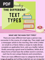 Non-Literary Text Types & Their Features | PDF | Communication | Writing