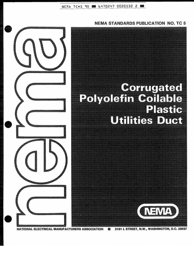 NEMA TC 5 Plastic Utility Ducts | PDF