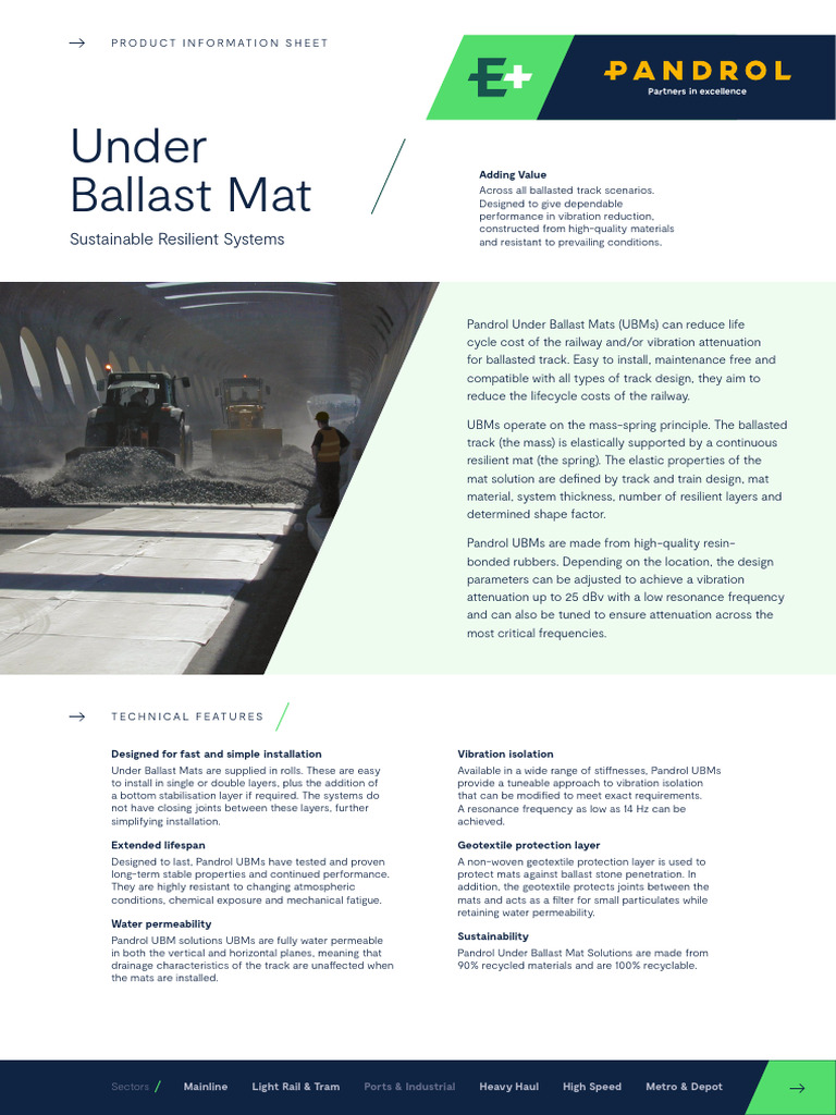 Under Ballast Mats Product Information Sheet EN 1 | PDF | Mechanical ...