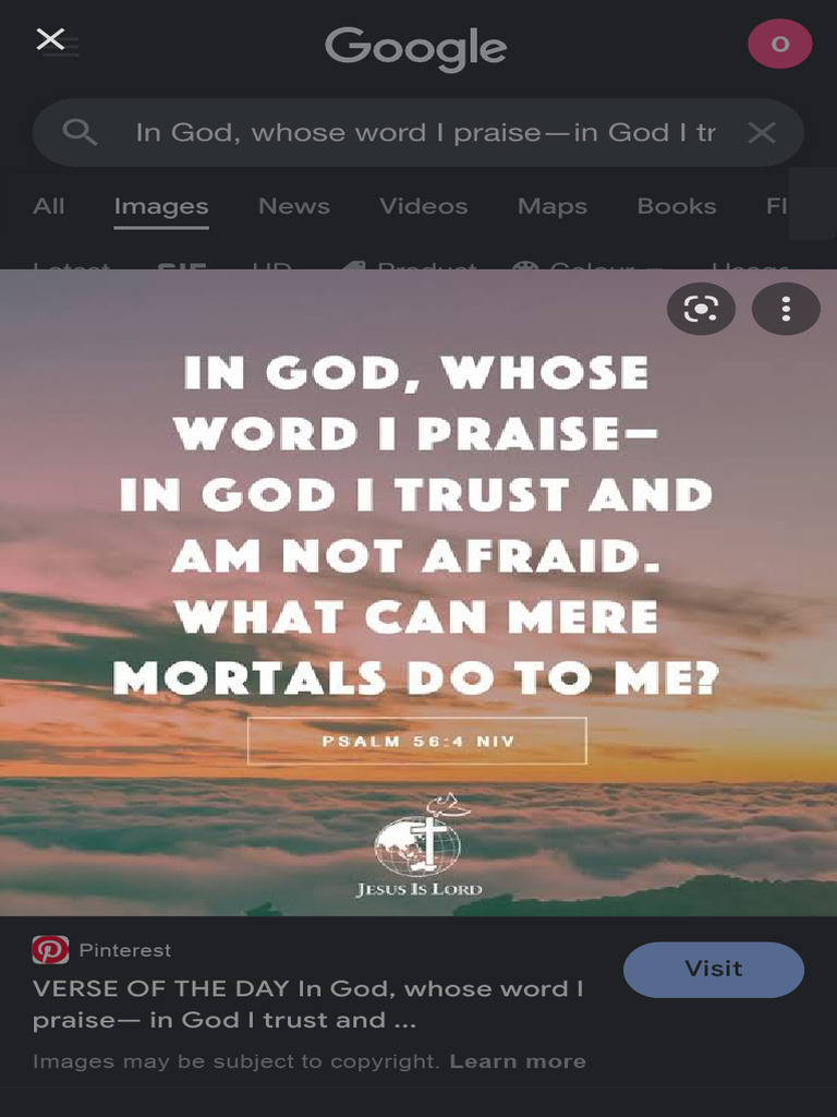 In God, Whose Word I Praise-In God I Trust and Am Not Afraid. What Can ...