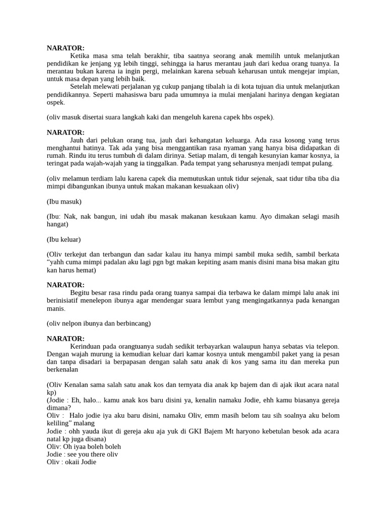 SCRIPT NARASI NATAL 2024 (Revisi) | PDF