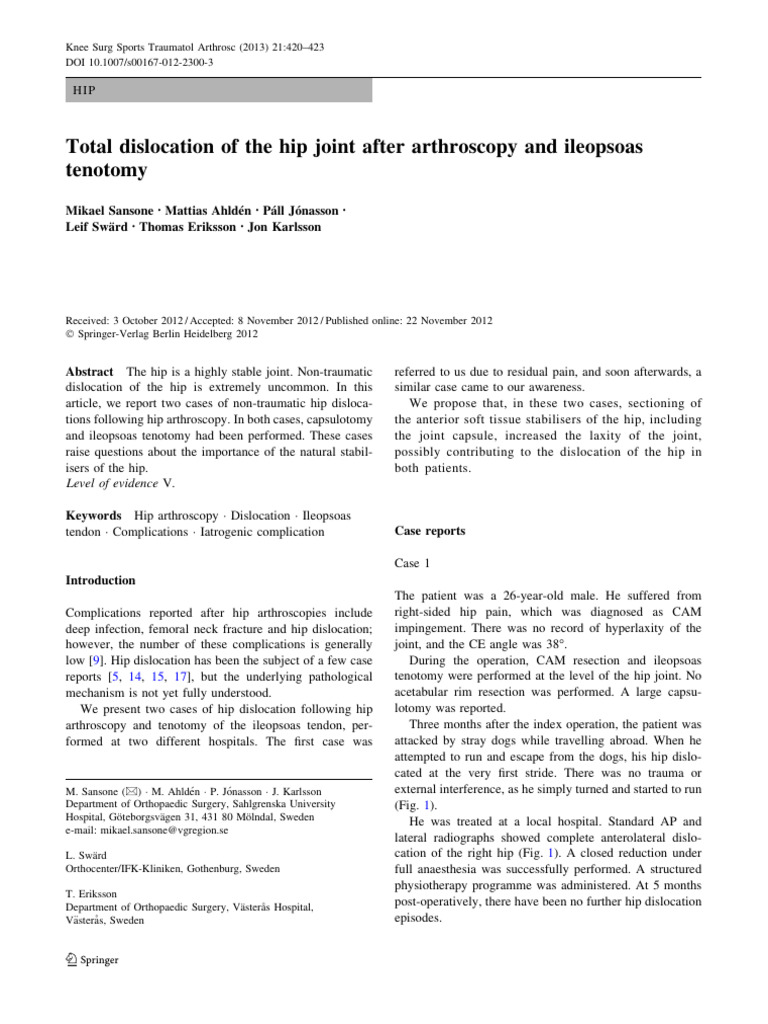 2013-Sansone_Total dislocation of the hip joint after athroscopy and ...