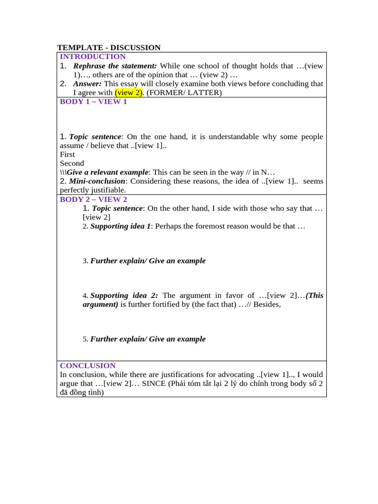 Balanced Essay Structure Guide | PDF