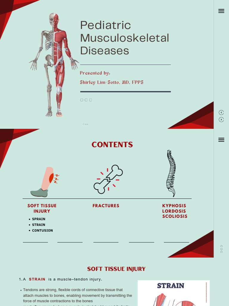 Pediatric Musculoskeletal Diseases | PDF | Scoliosis | Vertebral Column