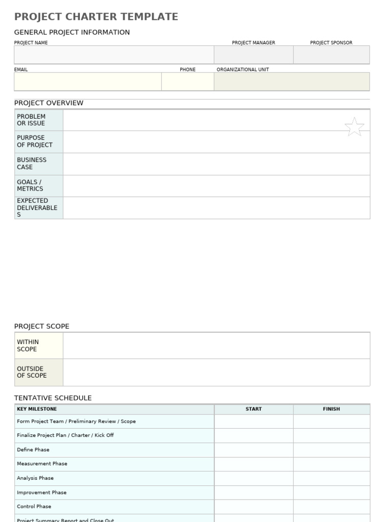 Project Charter Template | PDF