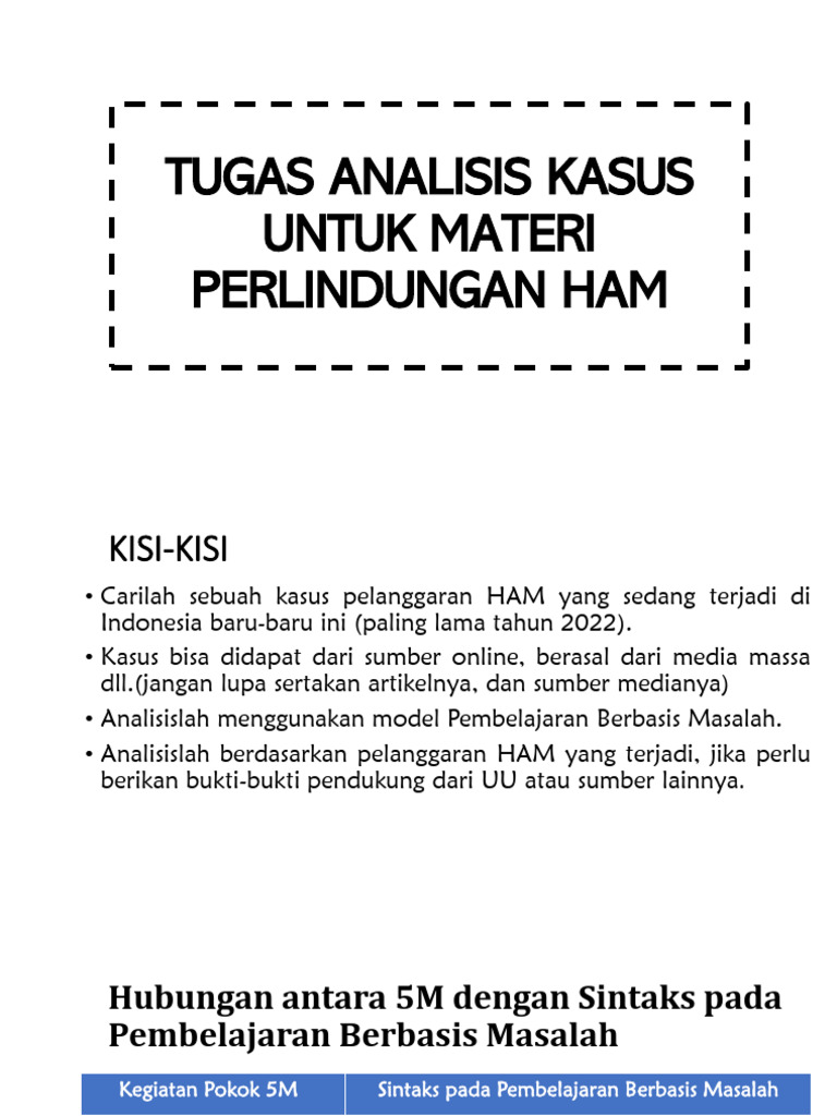 Tugas Analisis Kasus Untuk Materi Perlindungan Ham | PDF