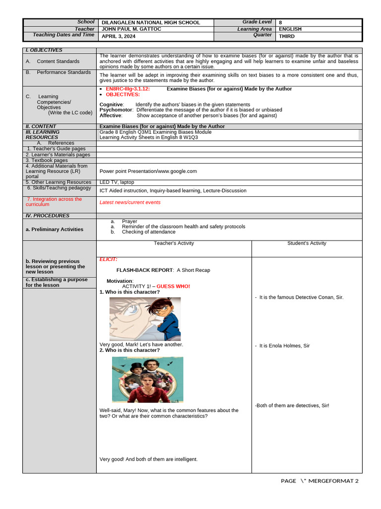 Application Demo Grade 8 | PDF | Learning | Bias