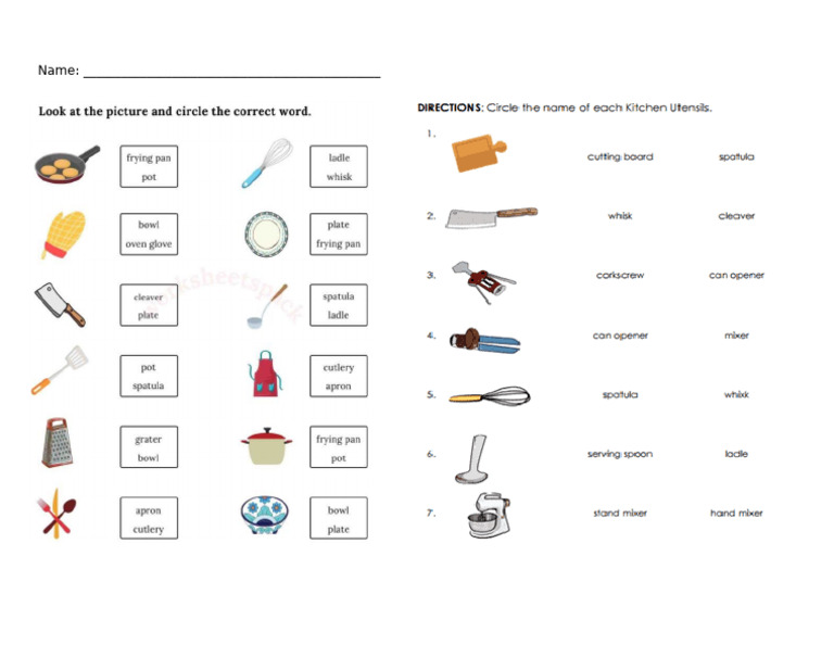 Tools in Food Preparation | PDF