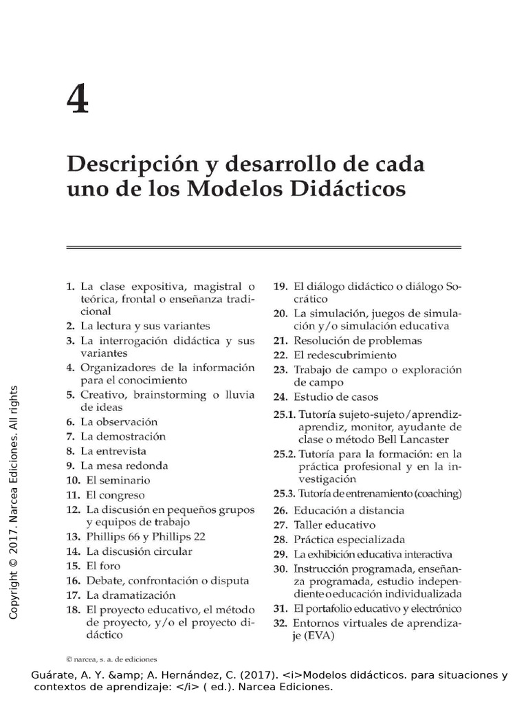 Modelos Didácticos en Aprendizaje | PDF