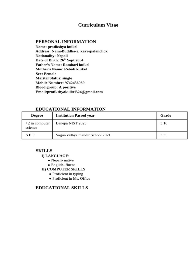 pratikshya kuikel cv (3) | PDF