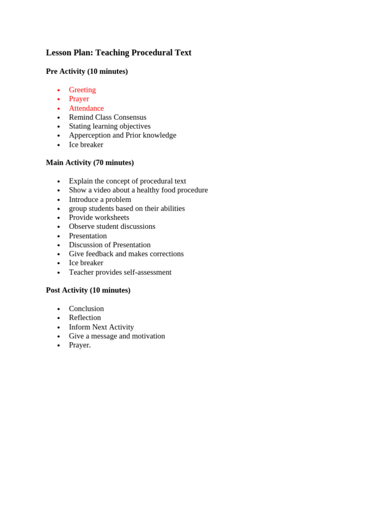 Lesson Plan Summary | PDF