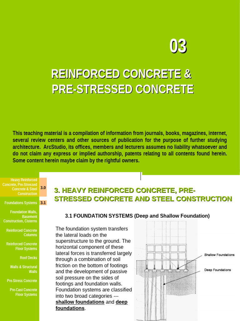 Reinforced & Pre-Stressed Concrete Guide | PDF | Deep Foundation ...