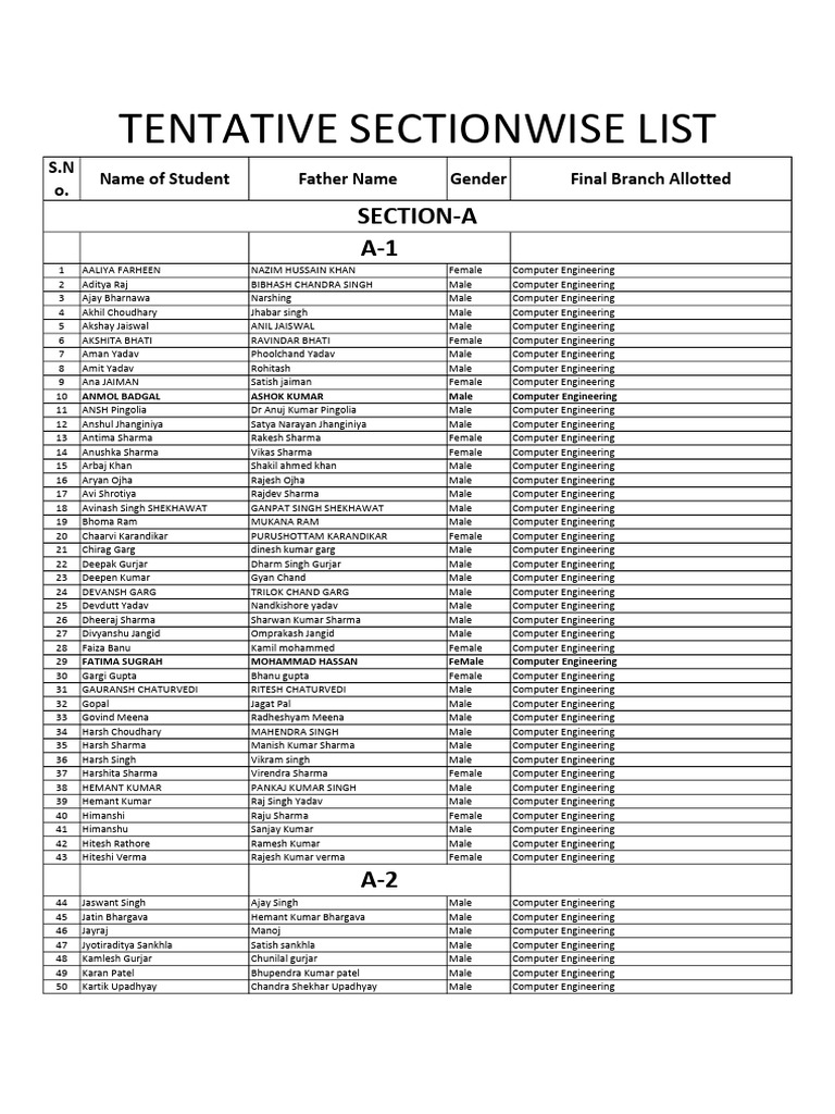 2024WEB0754-16-09-24-TENTATIVE SECTIONWISE LIST-BAyJYI | PDF