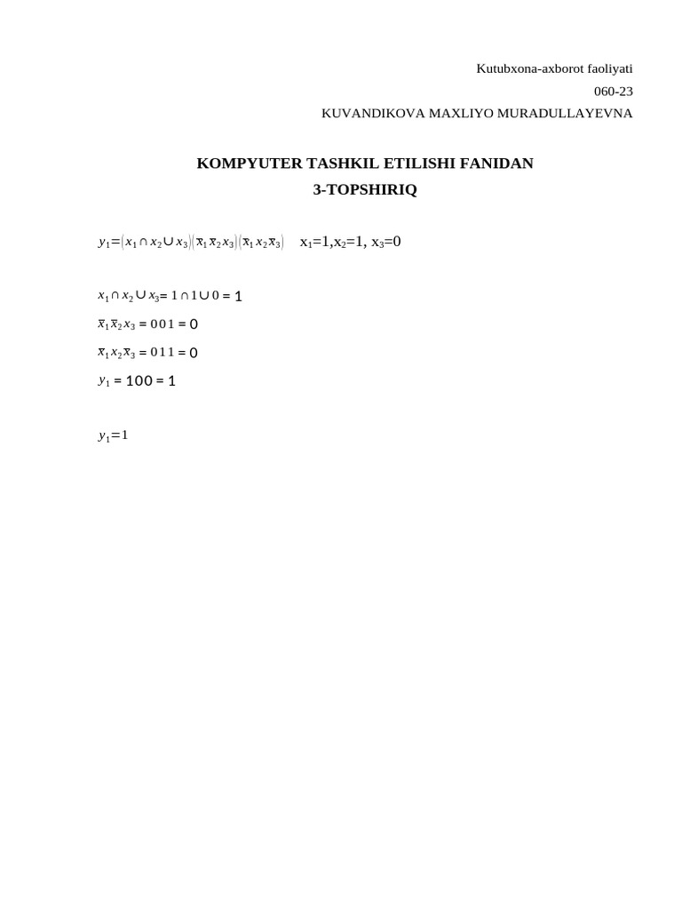 3-Amaliy Topshiriq | PDF