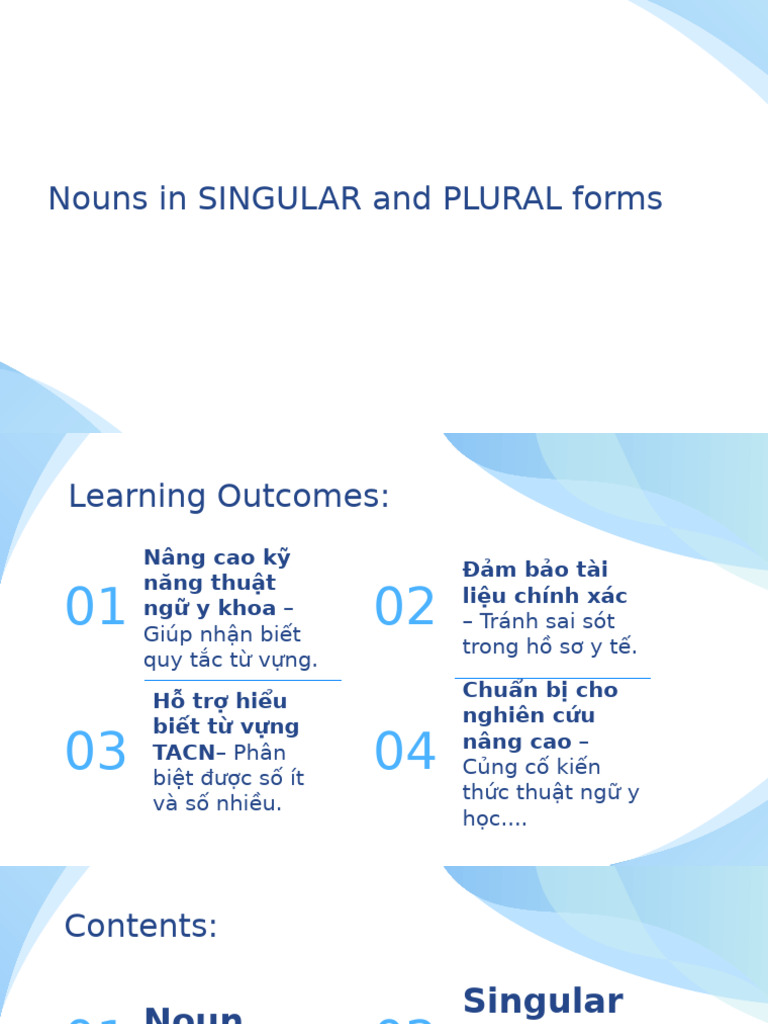Nouns Are Singular and Plural | PDF | Plural | Linguistic Morphology
