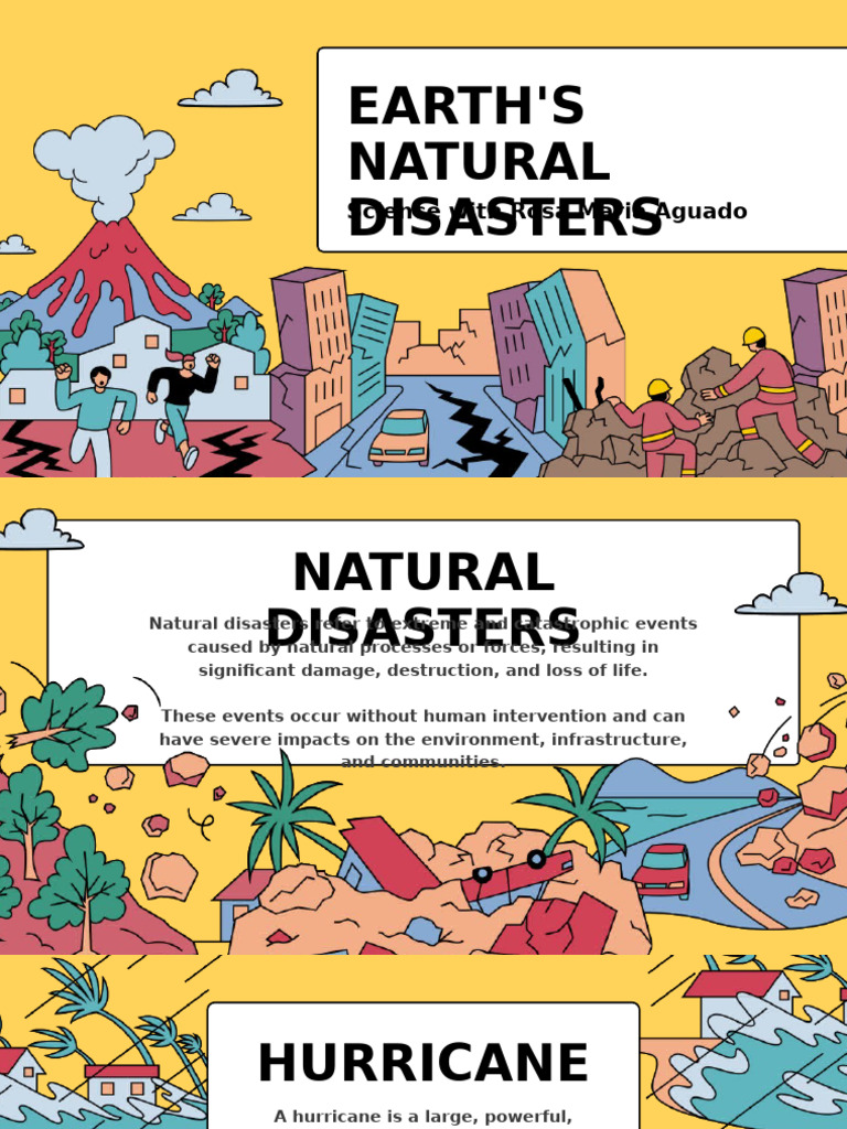 Natural Disasters Science Educational Presentation in Yellow Blue and ...