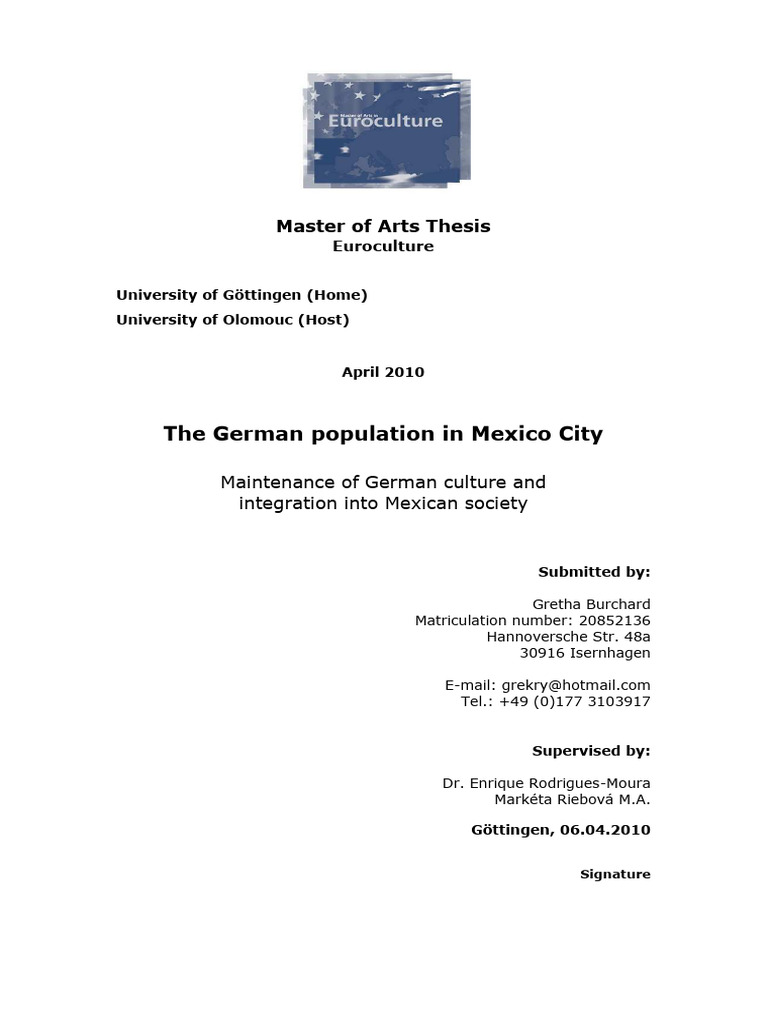 The German population in Mexico City | PDF | Minority Group ...