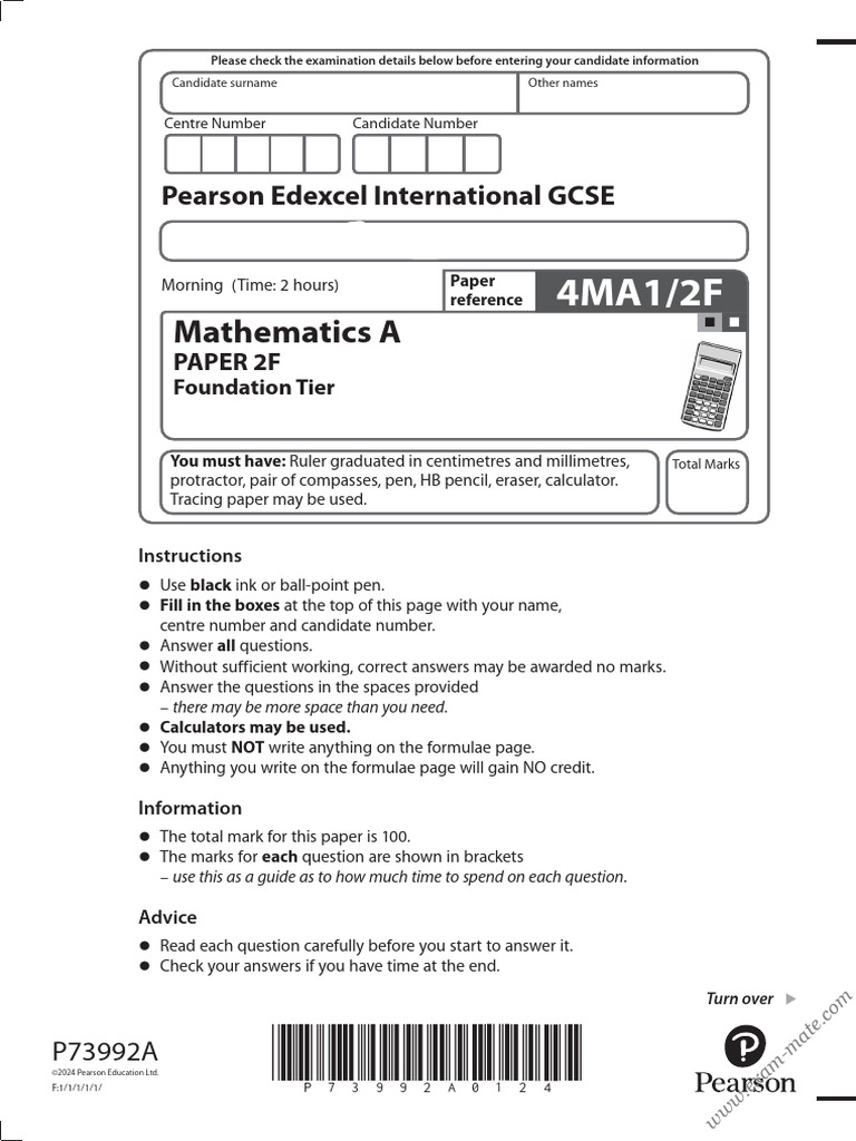 Grade 10 Mathematics Mock Exams Paper 2 | PDF | Area | Shape