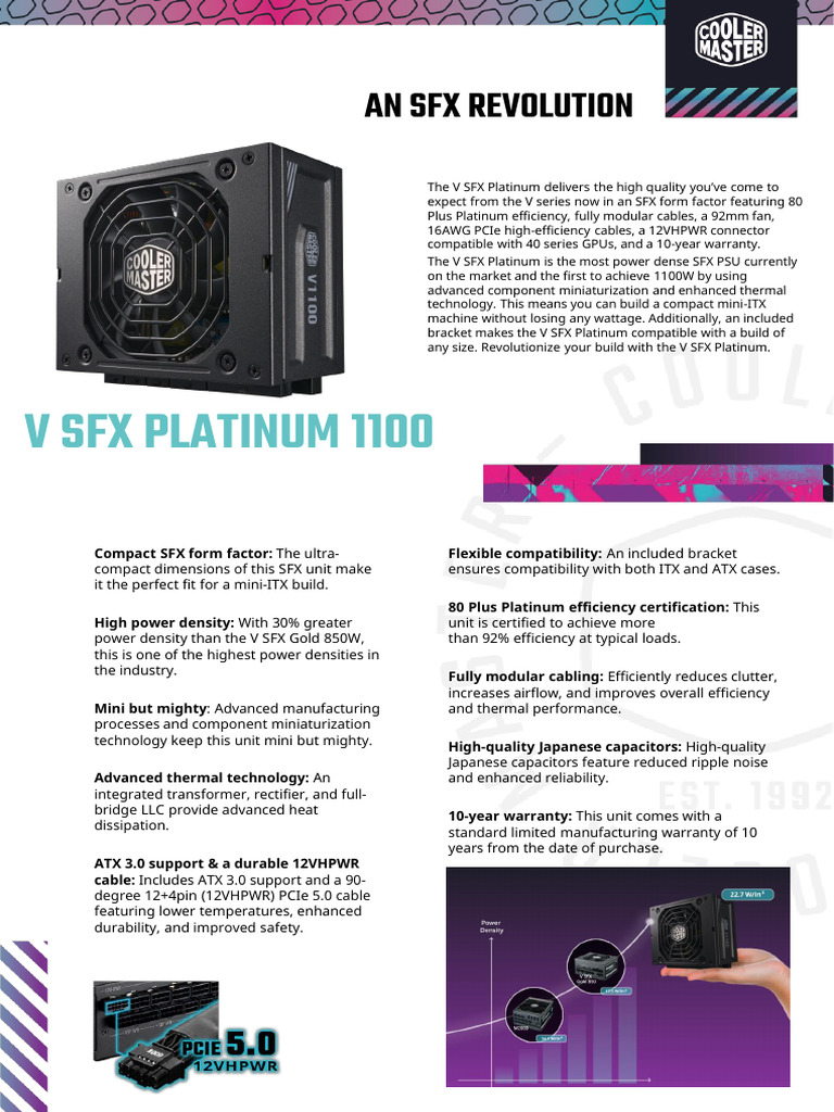 V SFX Platinum 1100: Compact Powerhouse | PDF | Rectifier | Electrical ...
