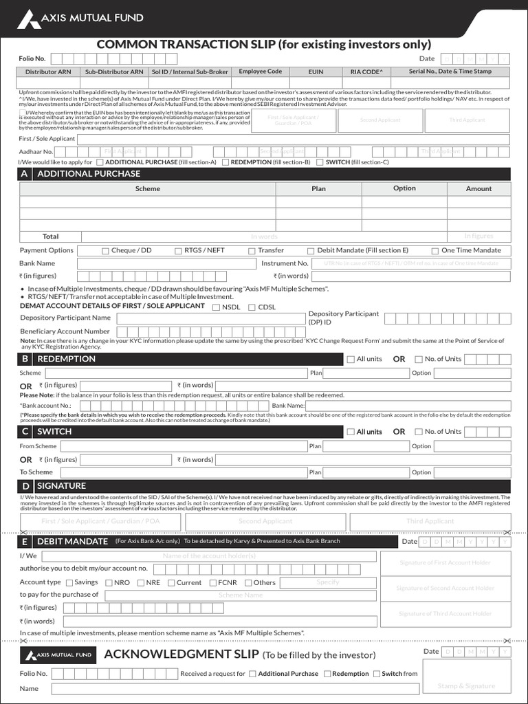 Common Transaction Slip - Aug 2020 | PDF | Banks | Banking